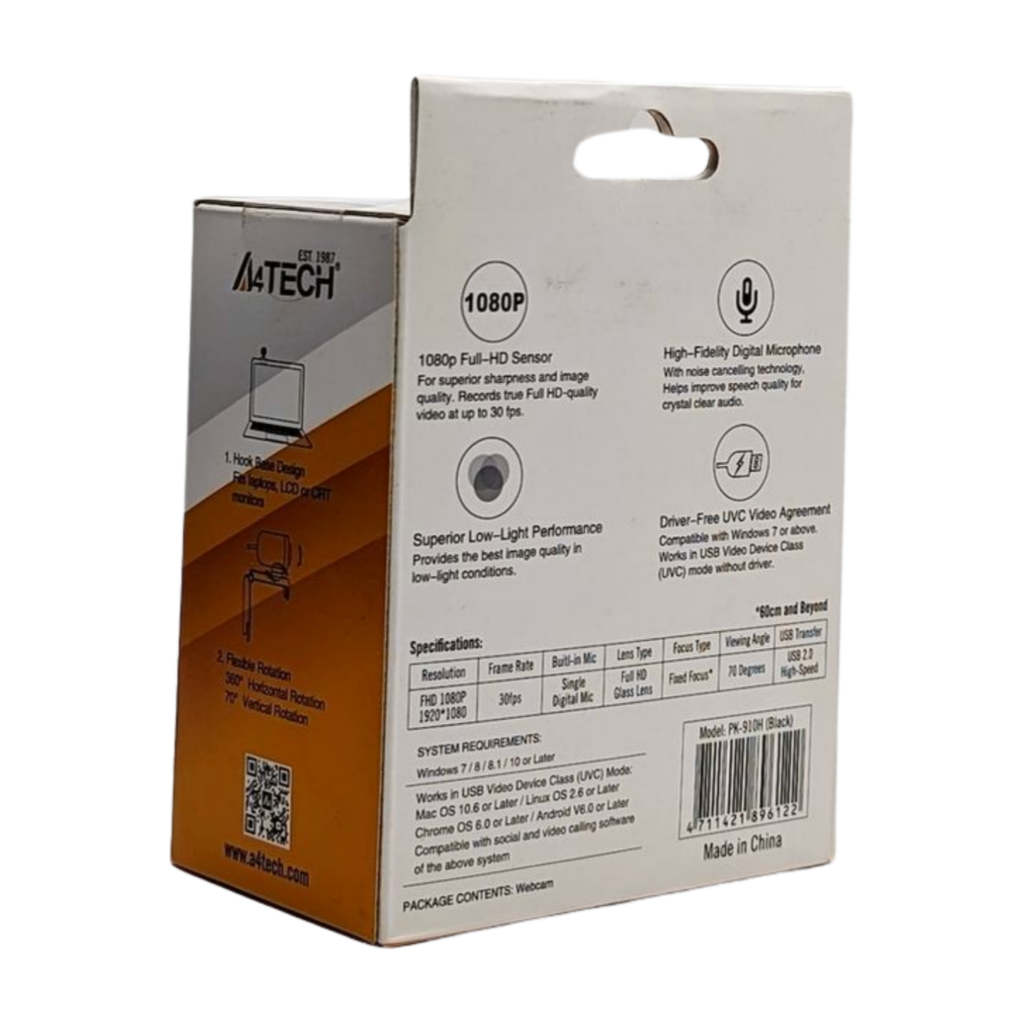 A4tech PK-910H 1080p Full-HD WebCam - Cyber City